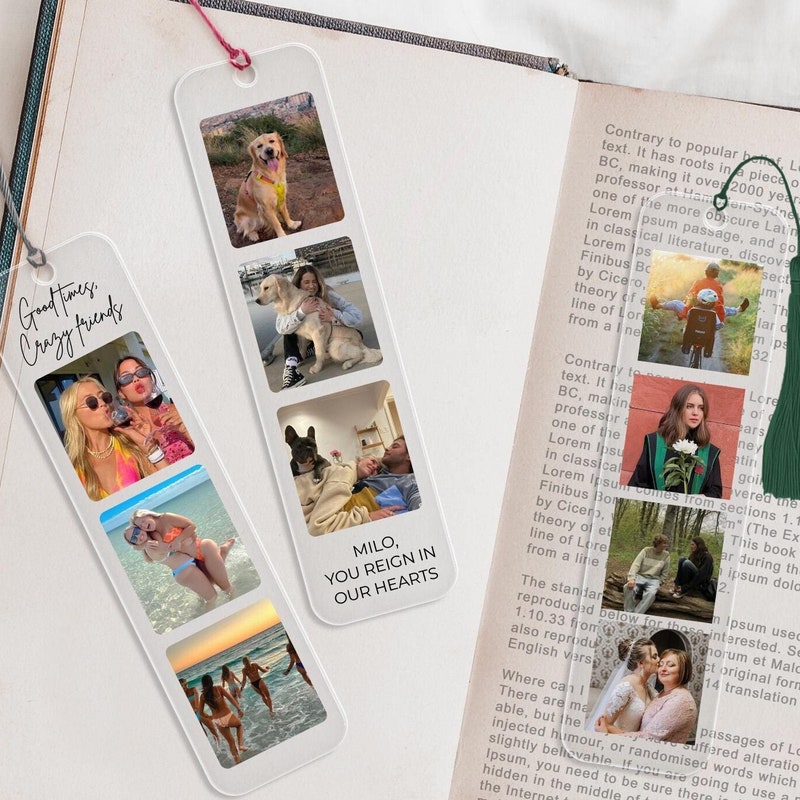 Personalized Photo Bookmarks - Etsy