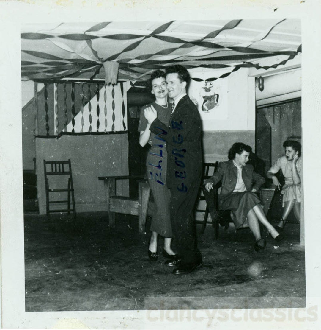Vintage Photo 1949 Woman & Man Dance Party in the Basement George and ...