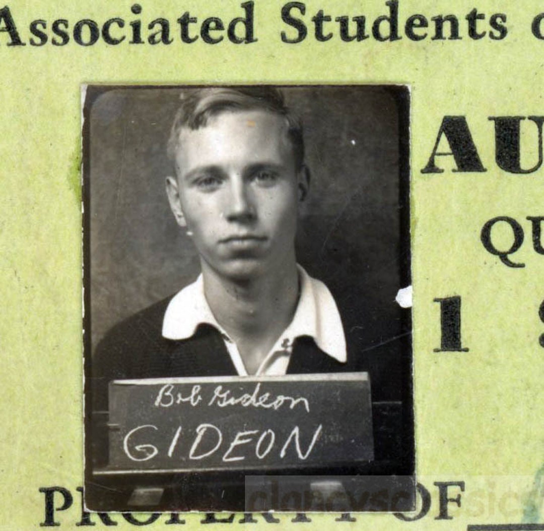 Vintage Photo 1937 Student ID Bob Gideon University of Washington UW 62 ...