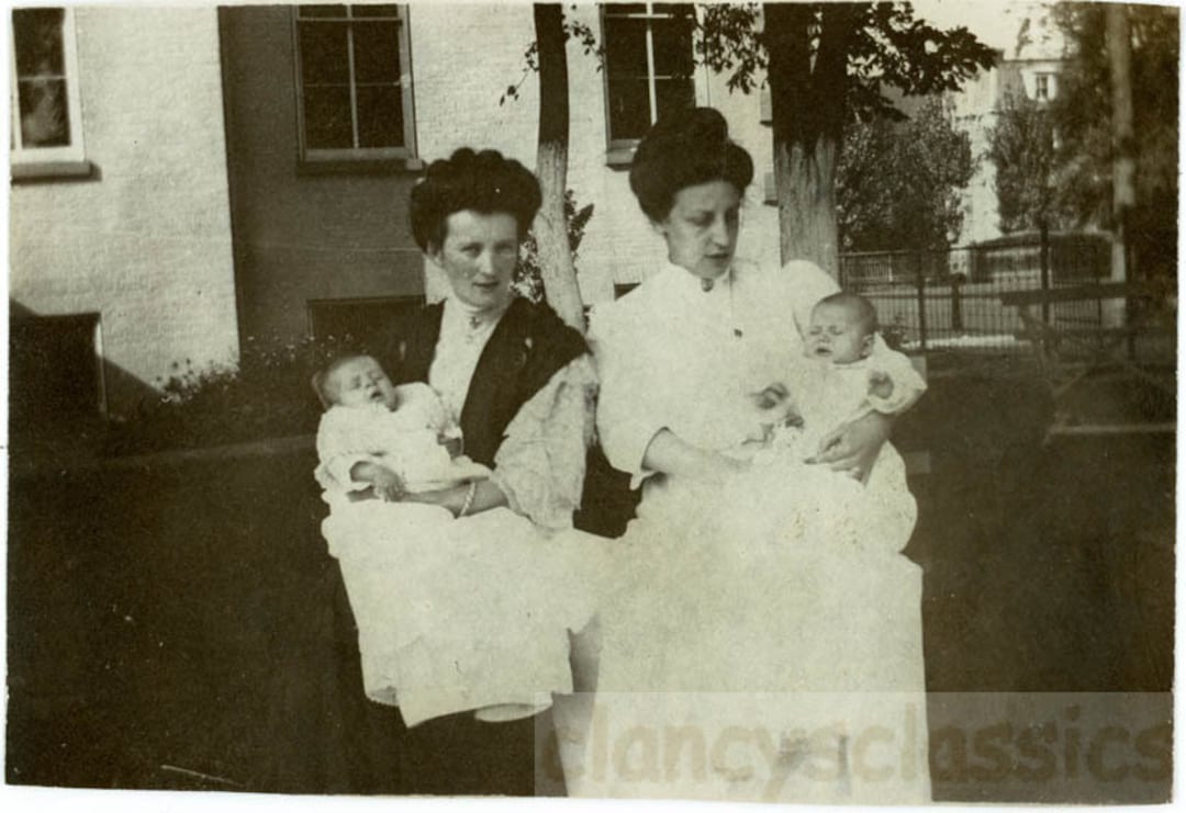 Vintage Photo 1912 Women Each With Their Newborn Babies 69 D - Etsy