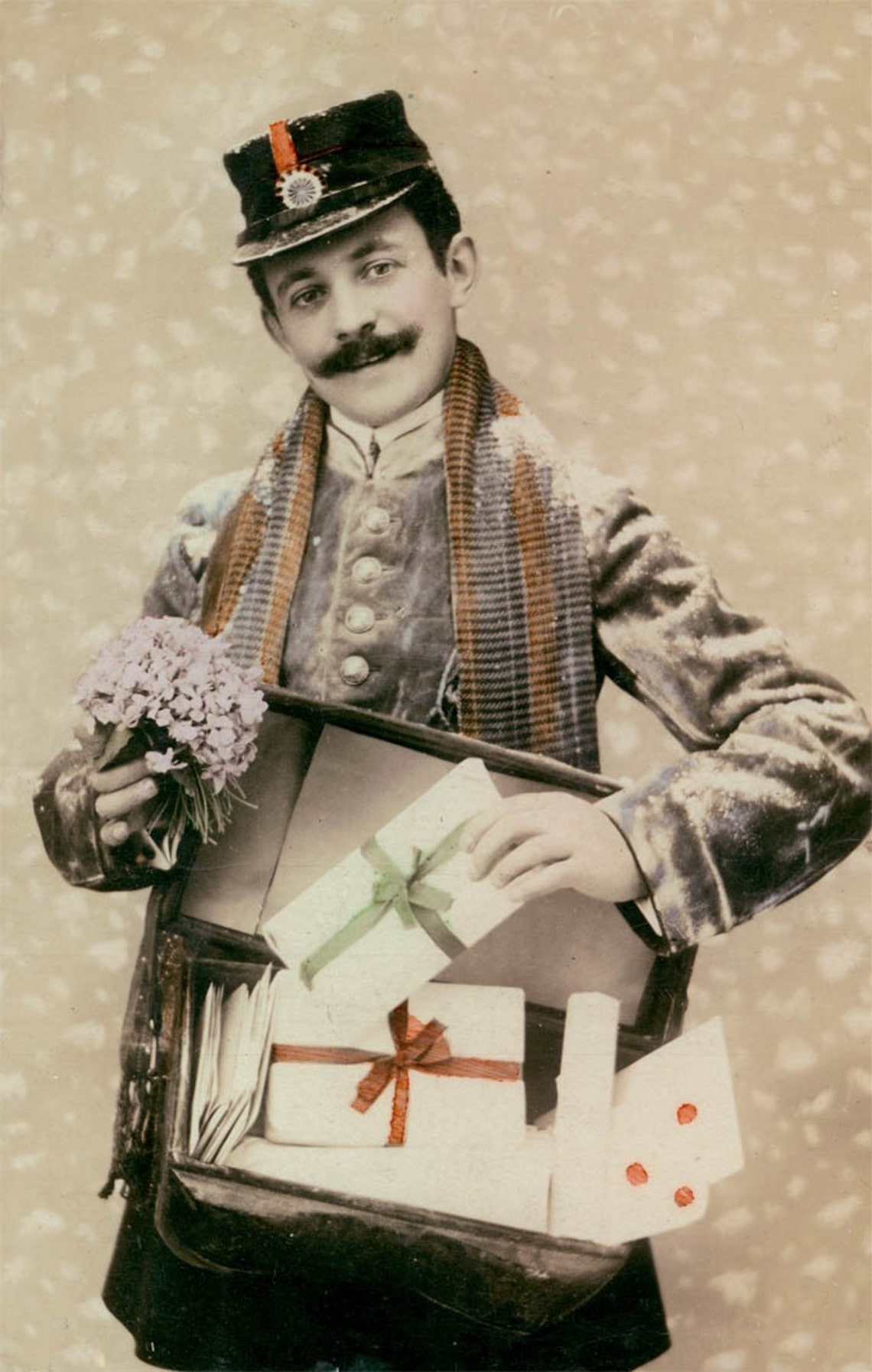 Mailman Delivers Holiday Letters of Love in Snow - Etsy