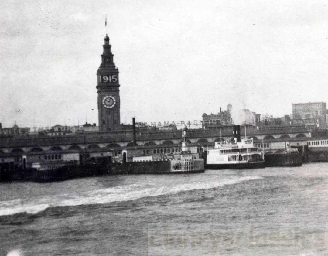 Vintage Photo 1915 Pan Pacific Expo San Francisco Ferry Boat Dock Ferry ...