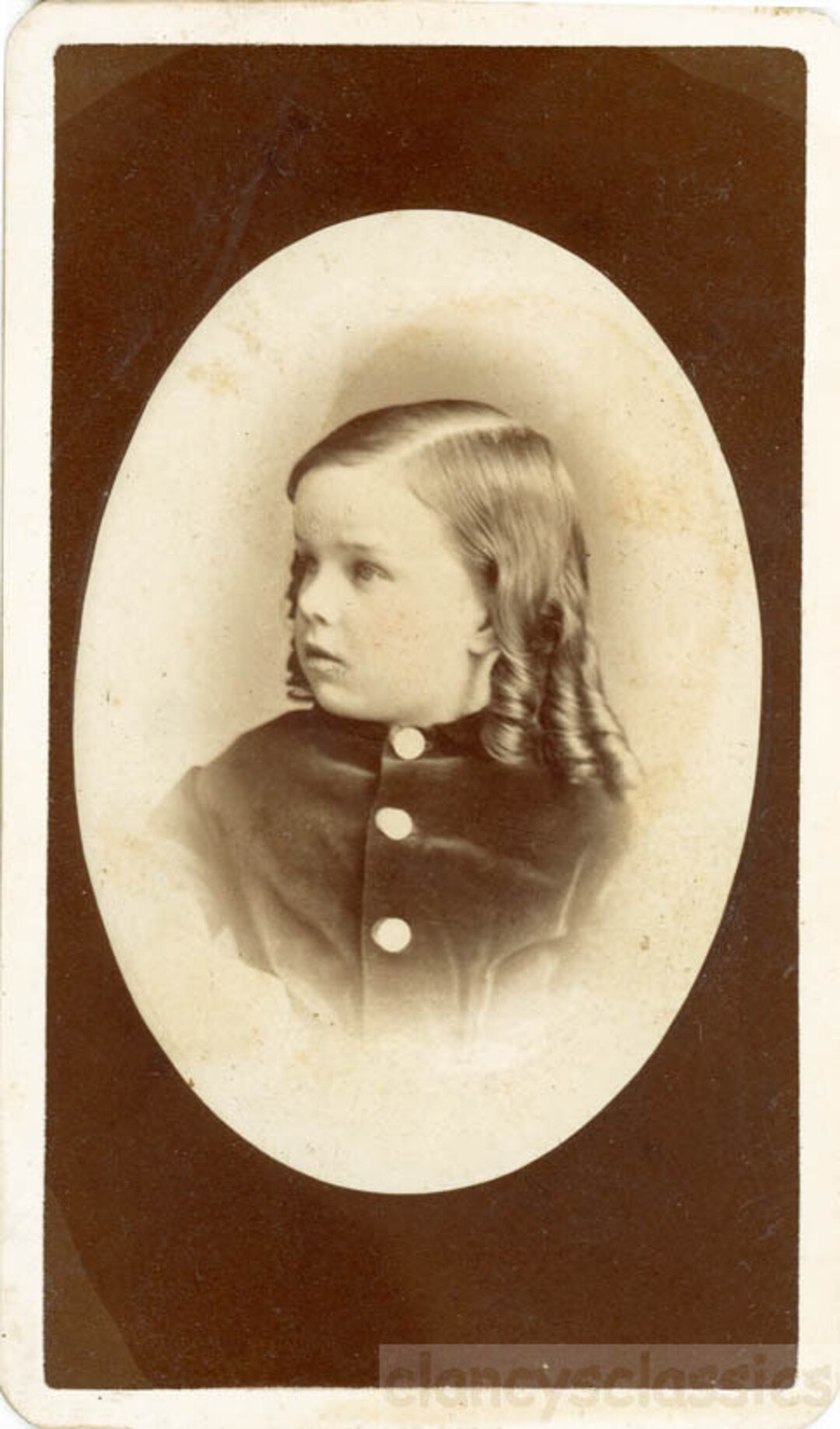 Vintage Photo 1870 Little Boy Long Ringlet Hair CDV H.L. Bixby Chelsea ...