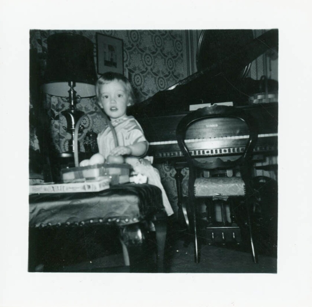Vintage Photo 1957 Easter Little Girl Easter Basket Eggs 3photo Lot 4 G ...