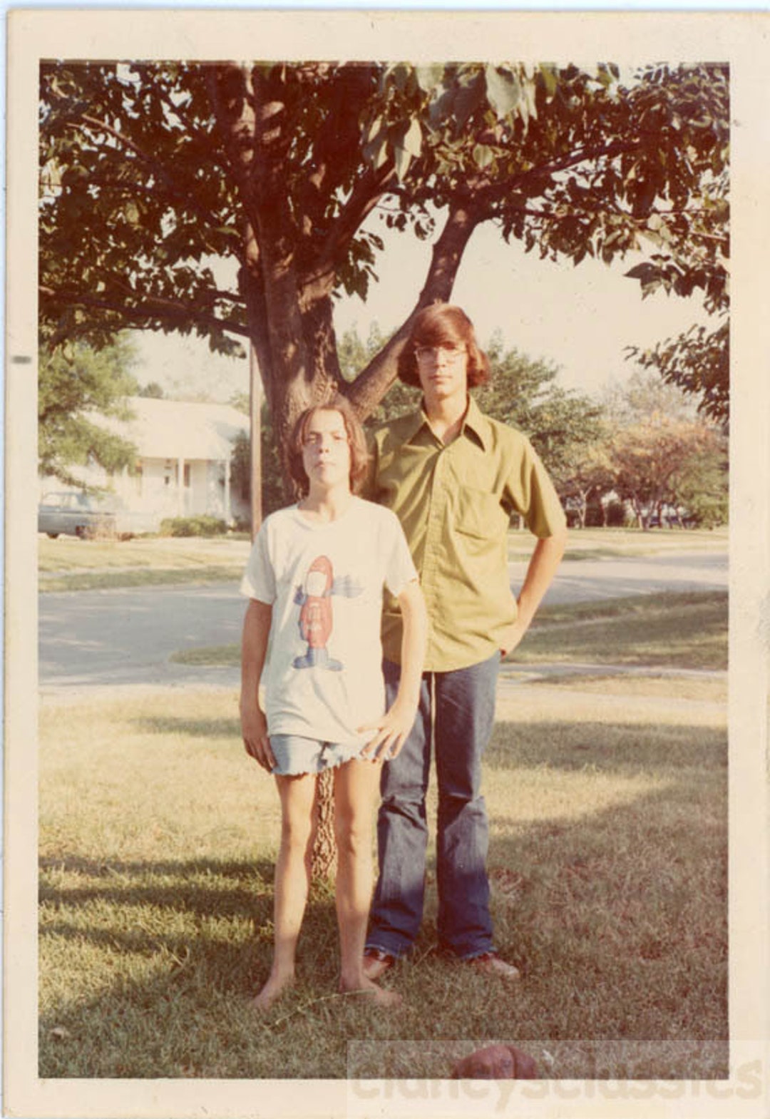 Vintage Photo 1972 Those 70s Brothers Bud Man Tee Shirt Blue Jeans Long ...