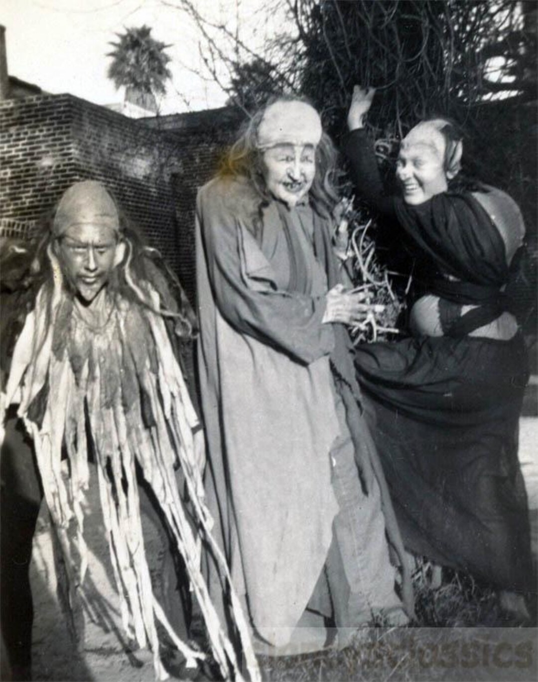 Vintage Photo 1934 Halloween Wicked Witch Masks Devil Scary Costumes ...