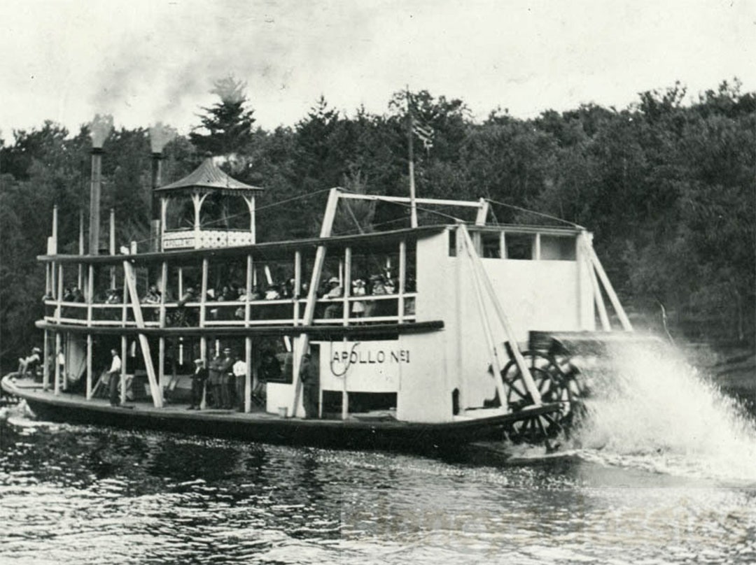 Vintage Photo 1911 Apollo No1 Excursion Sternwheeler Boat Wisconsin ...