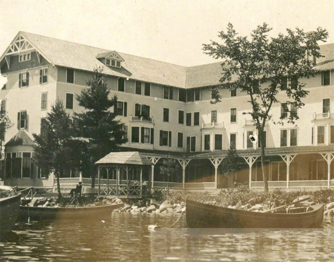 Vintage Photo 1898 RARE Mountain Spring Hotel Lake Dunmore Salisbury ...