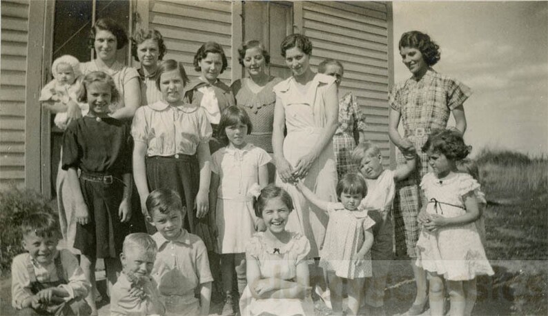 Vintage Photo 1937 Large Group Mothers & Their Children All Smiling ...