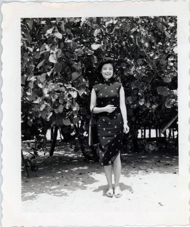 Vintage Photo 1954 Hong Kong China Pretty Lady Chu Ying - Etsy