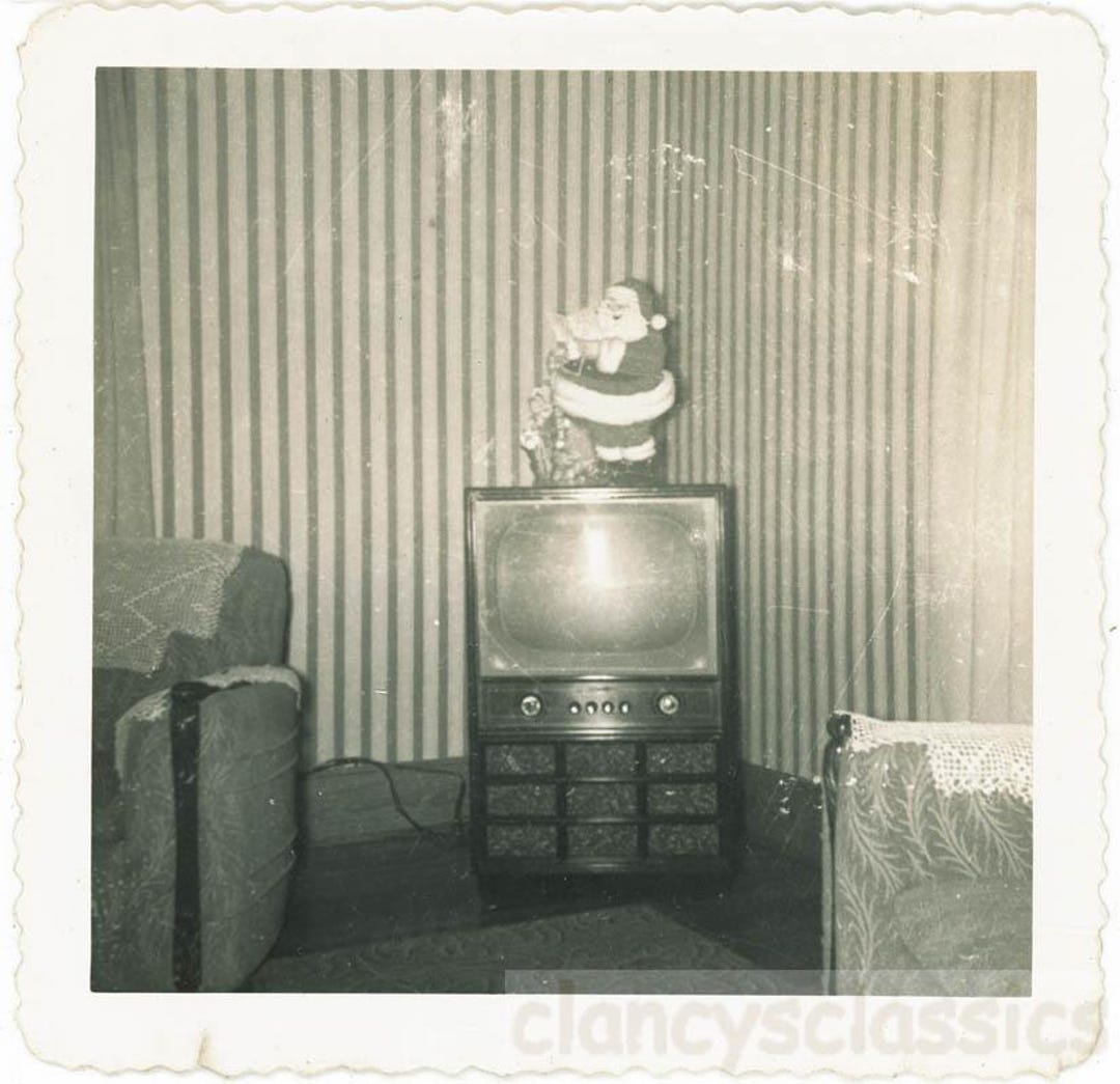 Vintage Photo 1950 Icon of American Life Television TV Santa Clause on ...