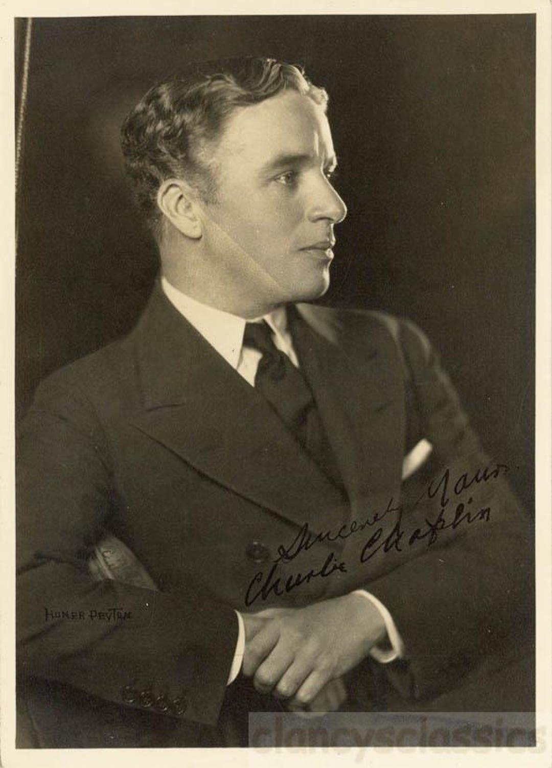 Vintage Photo Original Charlie Chaplin 5x7 1934 Fan Photo Pre-printed ...