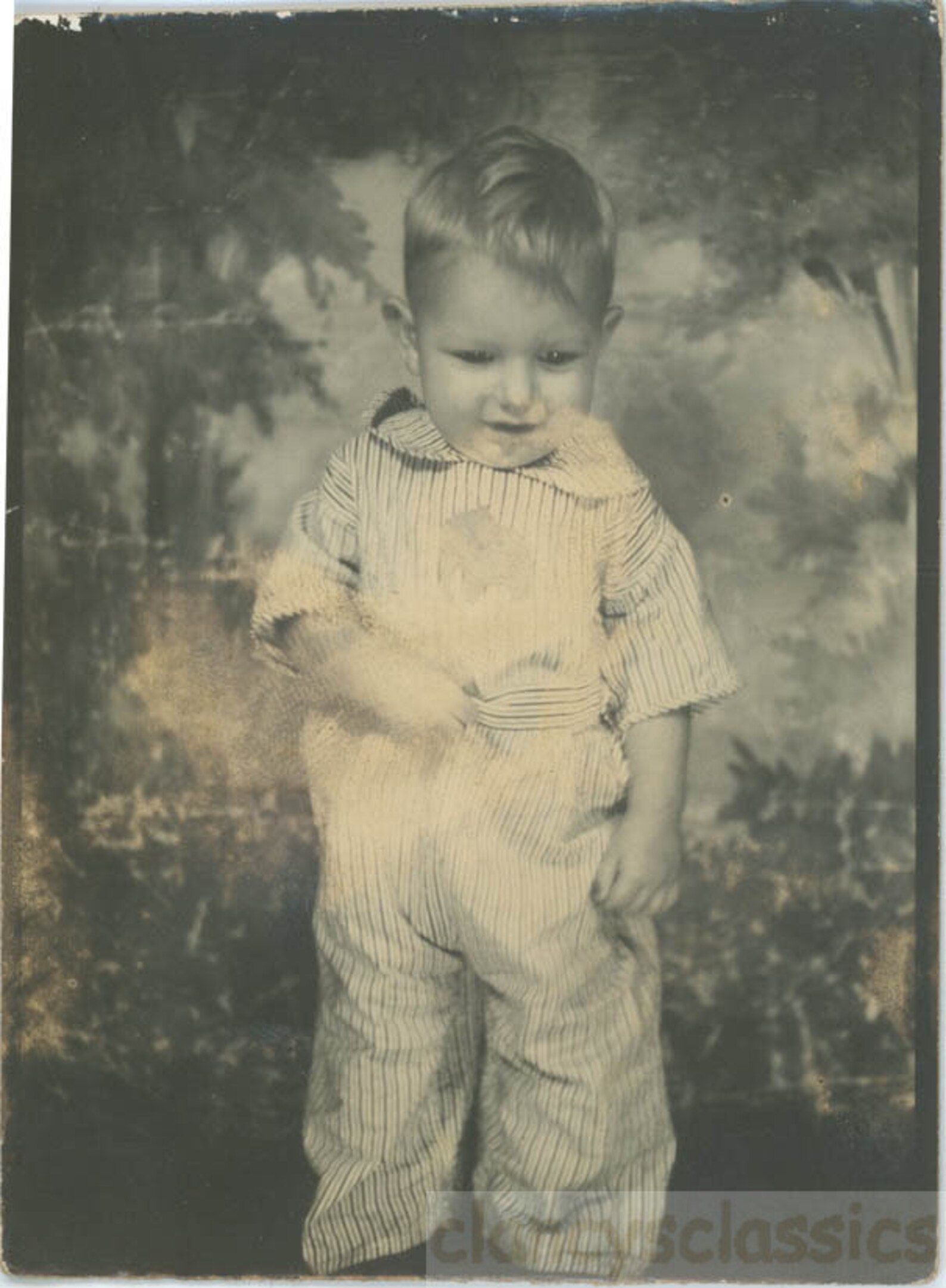 Vintage Snapshot 1944 Little Boy Stands up in Photo Booth Arcade in ...