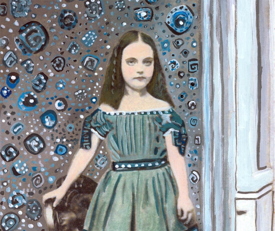 Vintage Photo Wednesday Girl CDV Carte De Viste Painted Photograph Fine ...