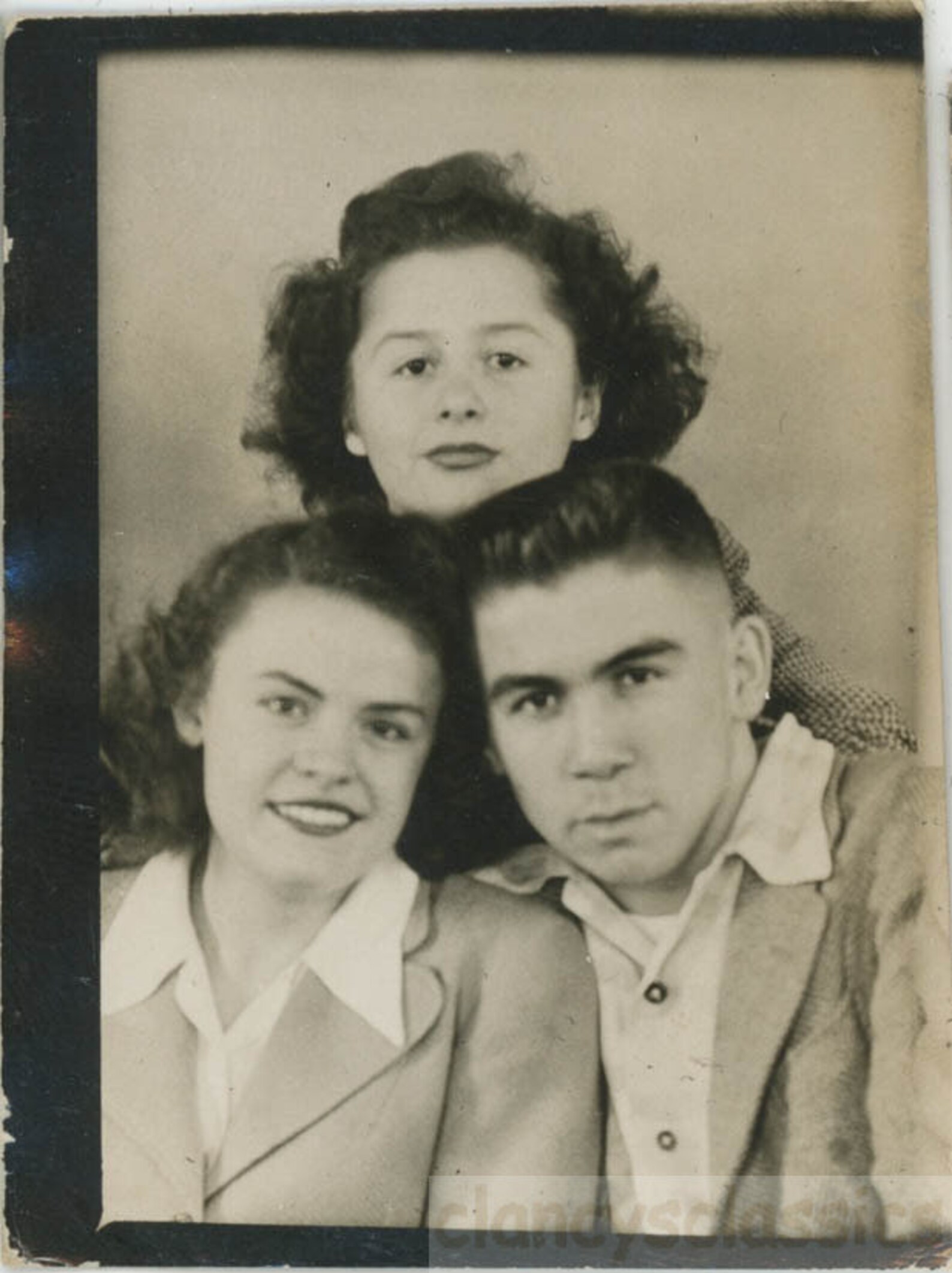 Vintage Photo 1949 Teenage Trio Pyramid People Photo Booth 52 P - Etsy
