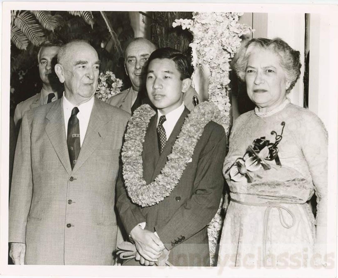 Vintage Snapshot 1953 Samuel Wilder King & Wife Gov Hawaii Host Japan ...
