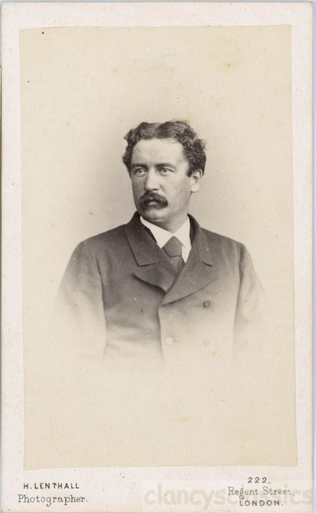 Vintage Photo 1865 H. Lenthall Photo Studio Regent St London Man CDV 52 ...