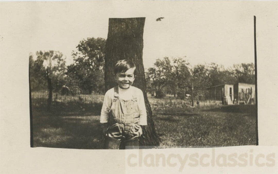 Vintage Photo 1928 Little Boy All Smiles RPPC Overall Kid - Etsy