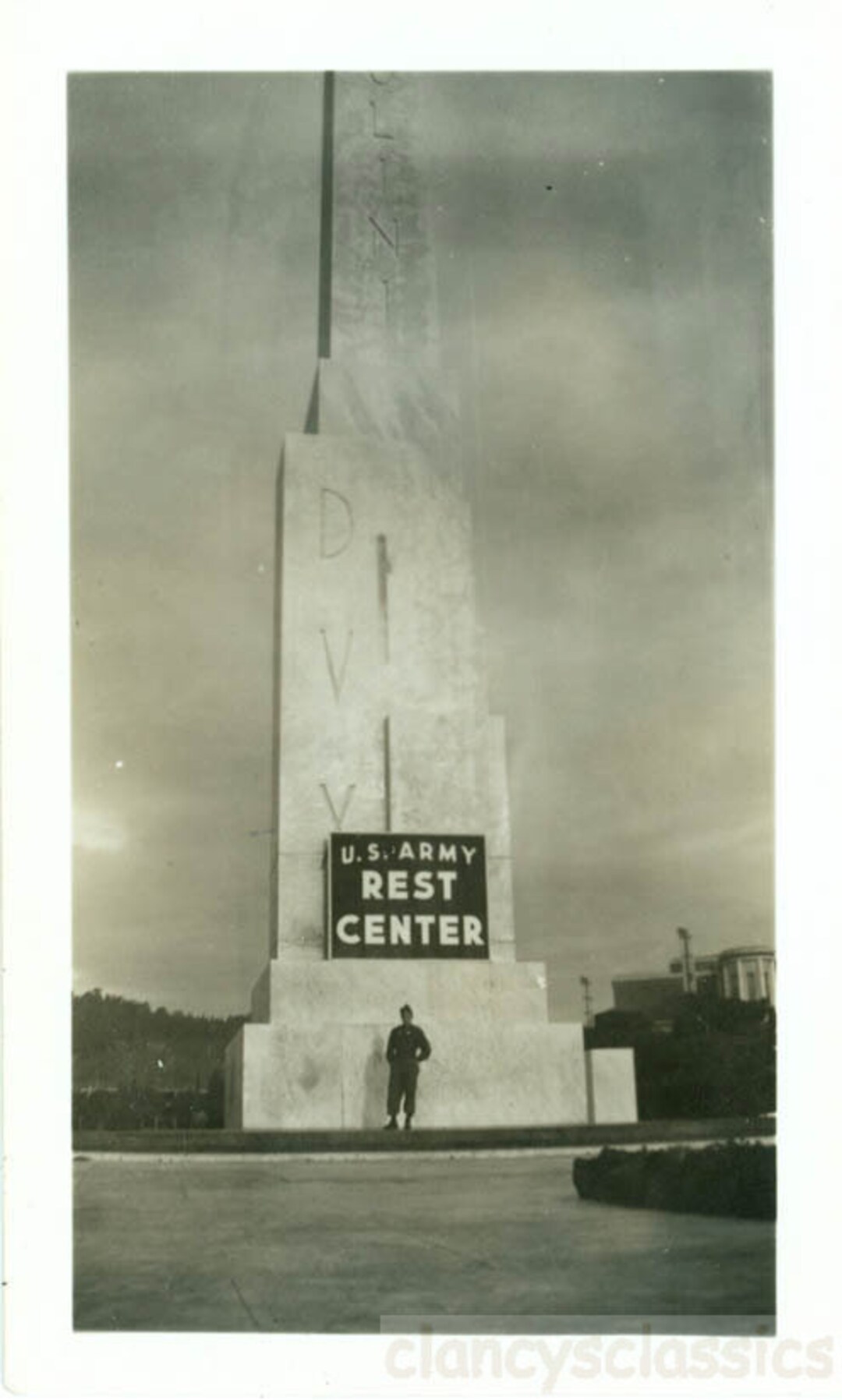 Vintage Photo 1940s US Army Rest Center Rome Soldier Obelisk DVX Mussolini Forum Italy 49A - Etsy