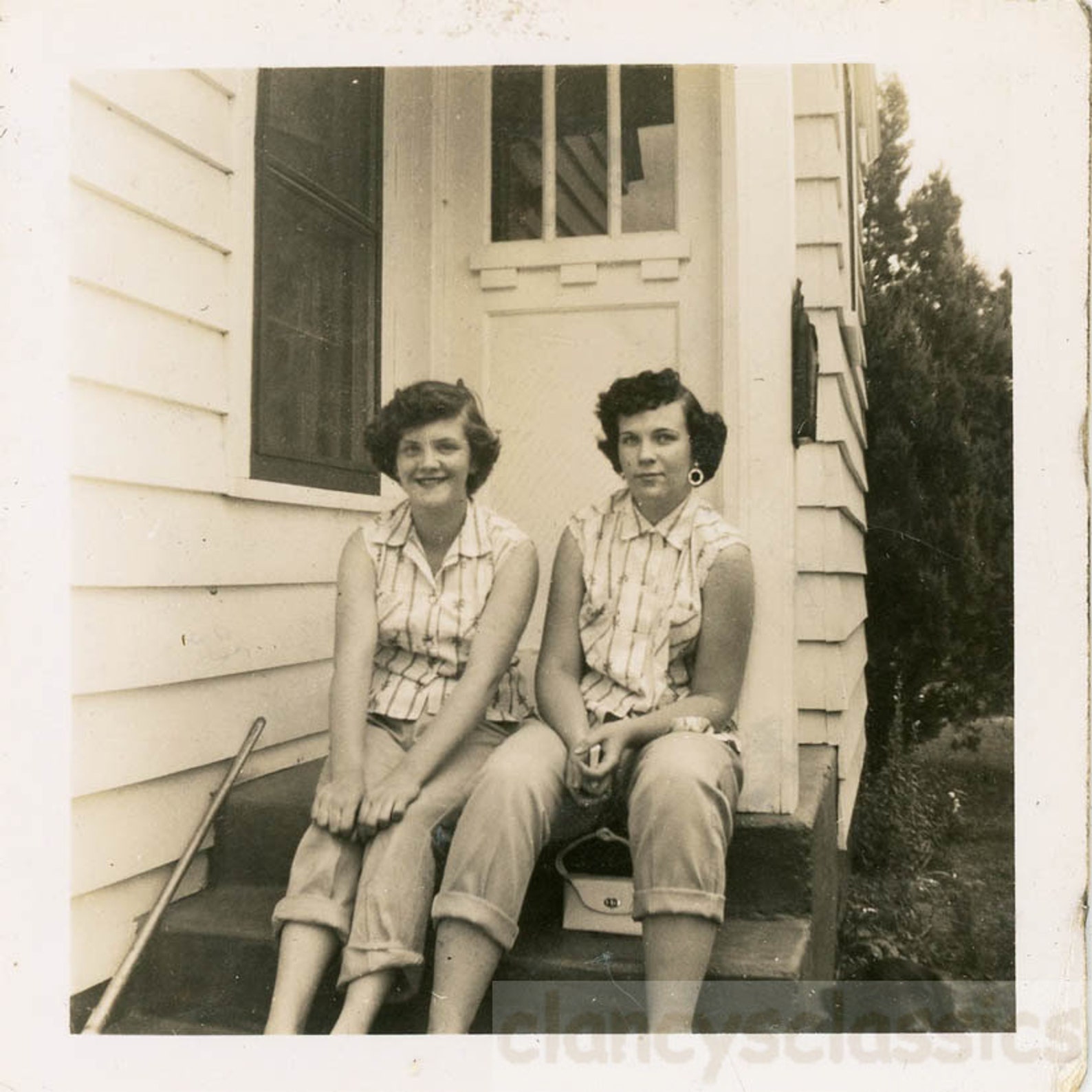 Vintage Photo 1955 Mid Century Young Women Dress Like Each - Etsy