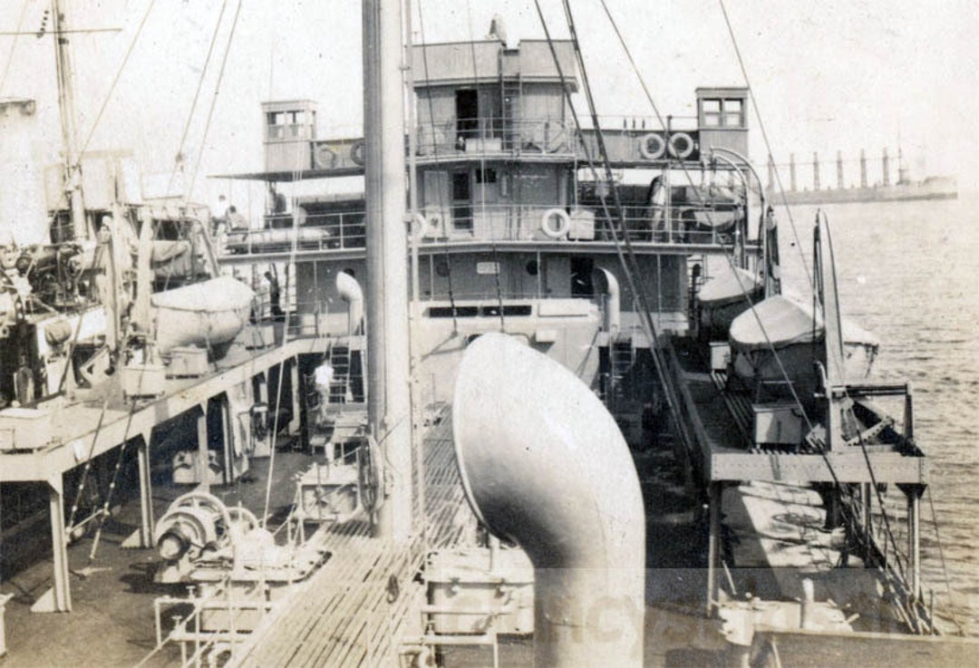 Vintage Photo 1918 U.S.S. Chestnut Hill US Navy Ship Sub - Etsy