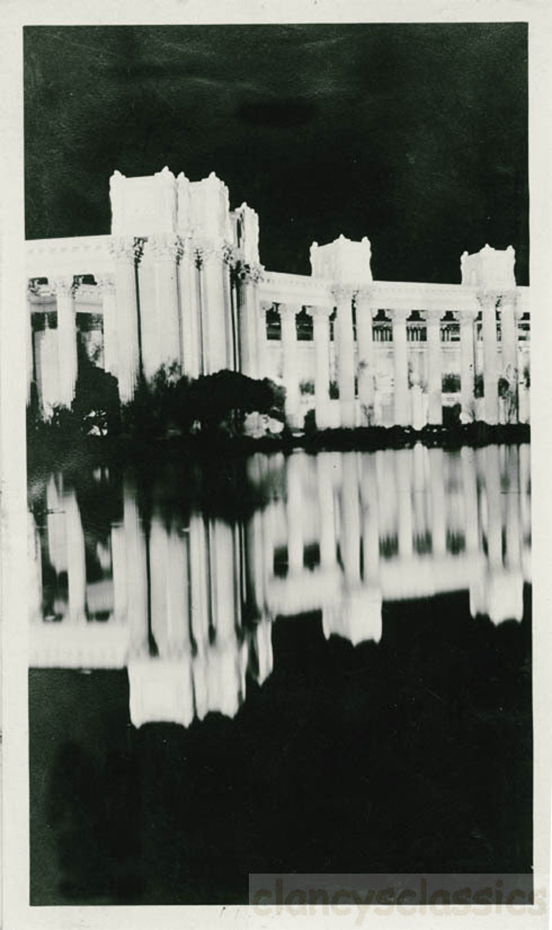 Vintage Photo 1915 Pan Pacific EXPO Palace of Fine Arts by Night ...