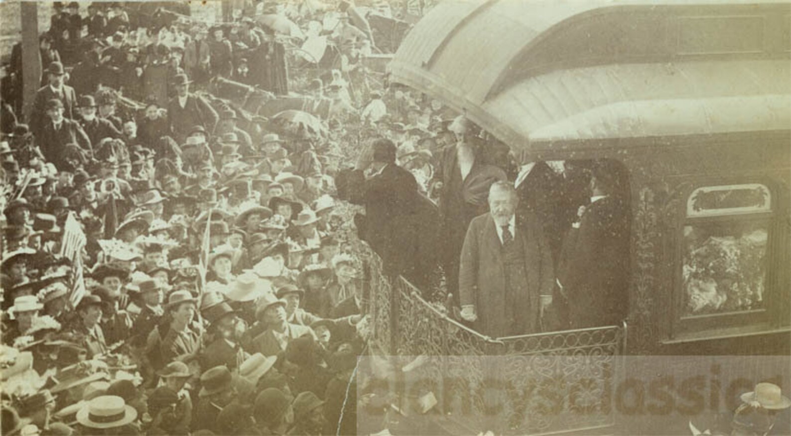 Vintage Photo Original Albumen Teddy Roosevelt Train Tour Calif John ...