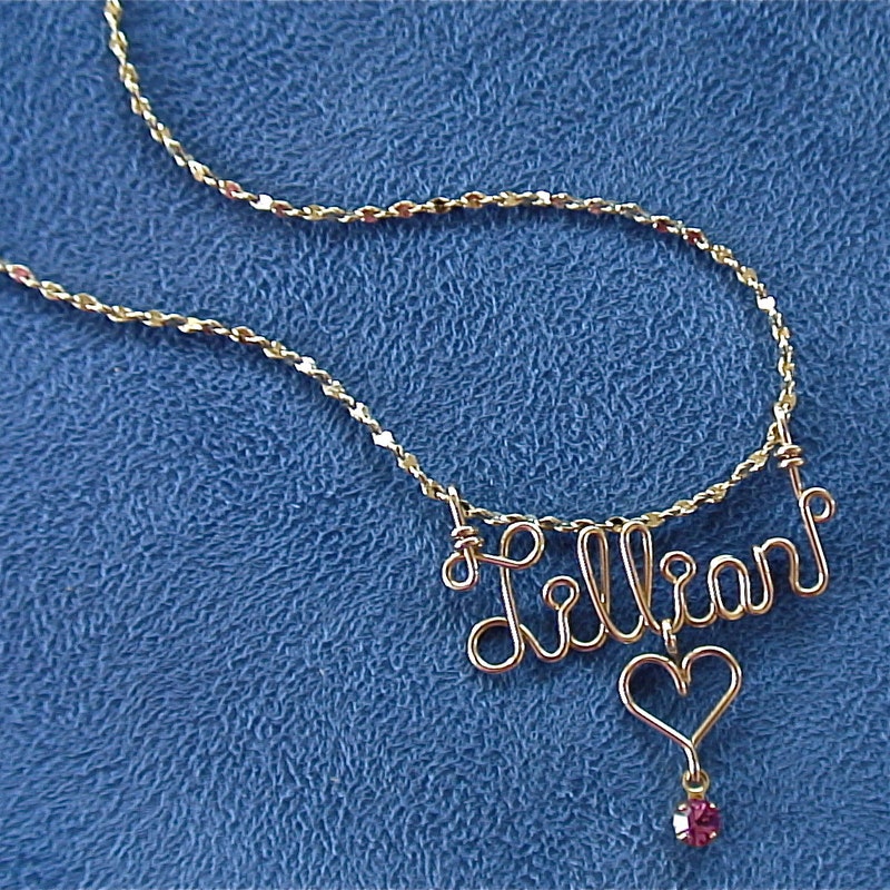 Wire Necklace of Name - Etsy