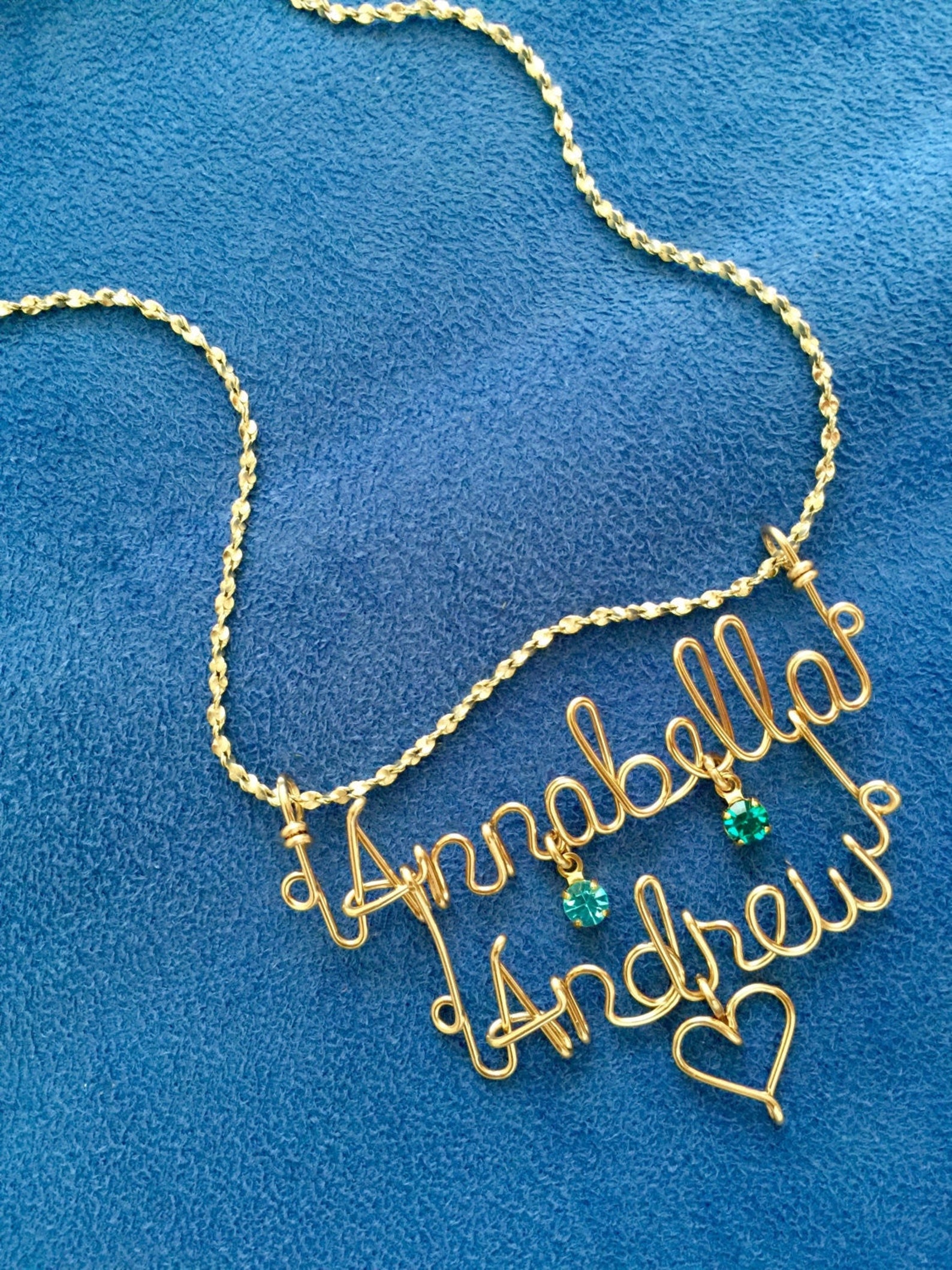 Personalized Double Name Necklace~couple's/mother's Necklace~children's ...