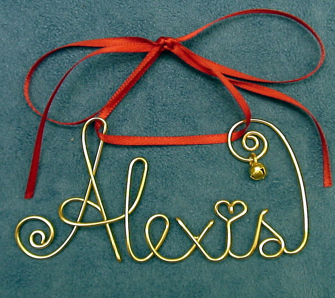 Personalized Gold/silver Wire Name Christmas/holiday Ornament/gift~any ...