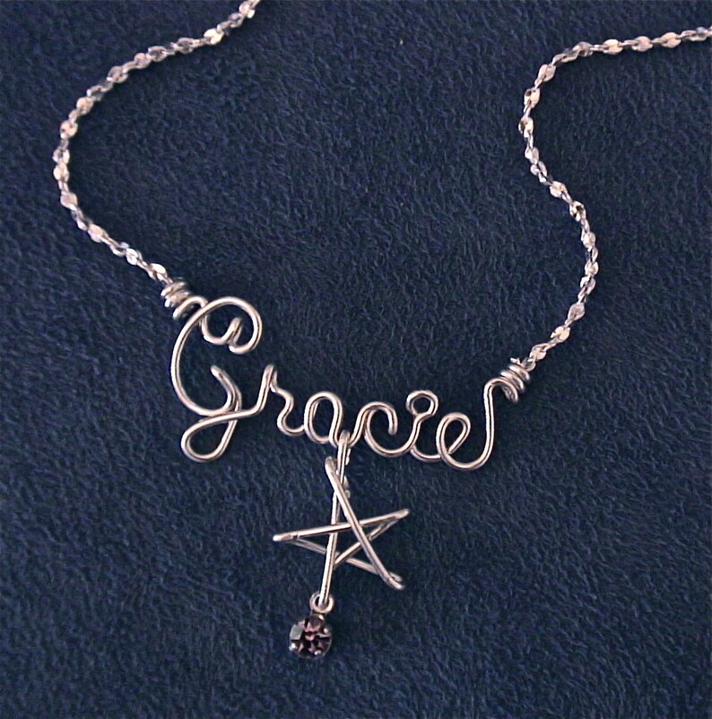 Personalized Jewelrysilver Wire Name Necklace or Anklet | Etsy