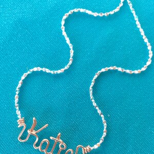 Script Ohio Necklace, Anklet or Bracelet~silver, Gold or Rose Gold Wire ...