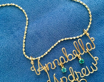 Wire Name Jewelry - Etsy