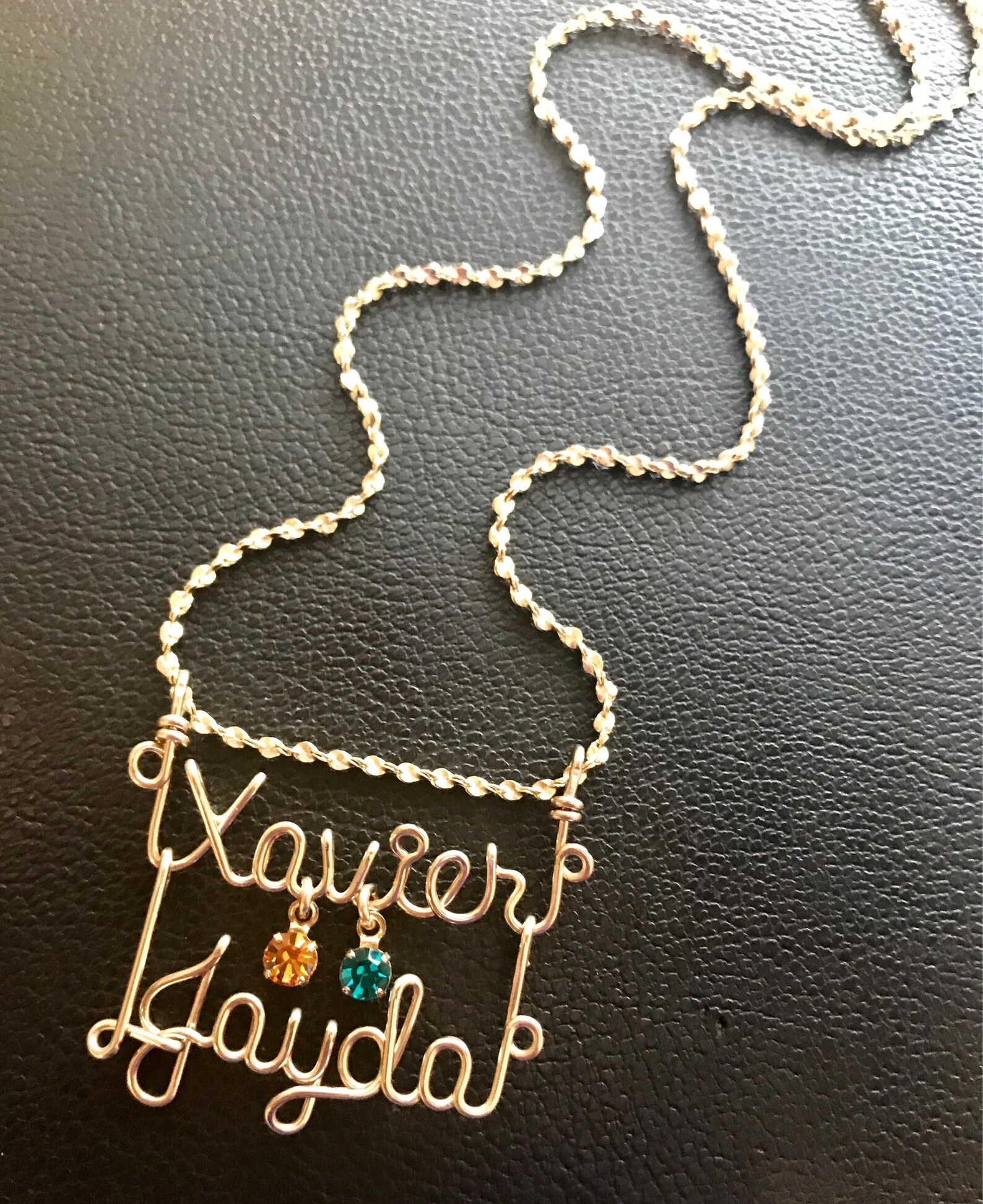 Personalized Double Name Necklace~couple's/mother's Necklace~children's ...