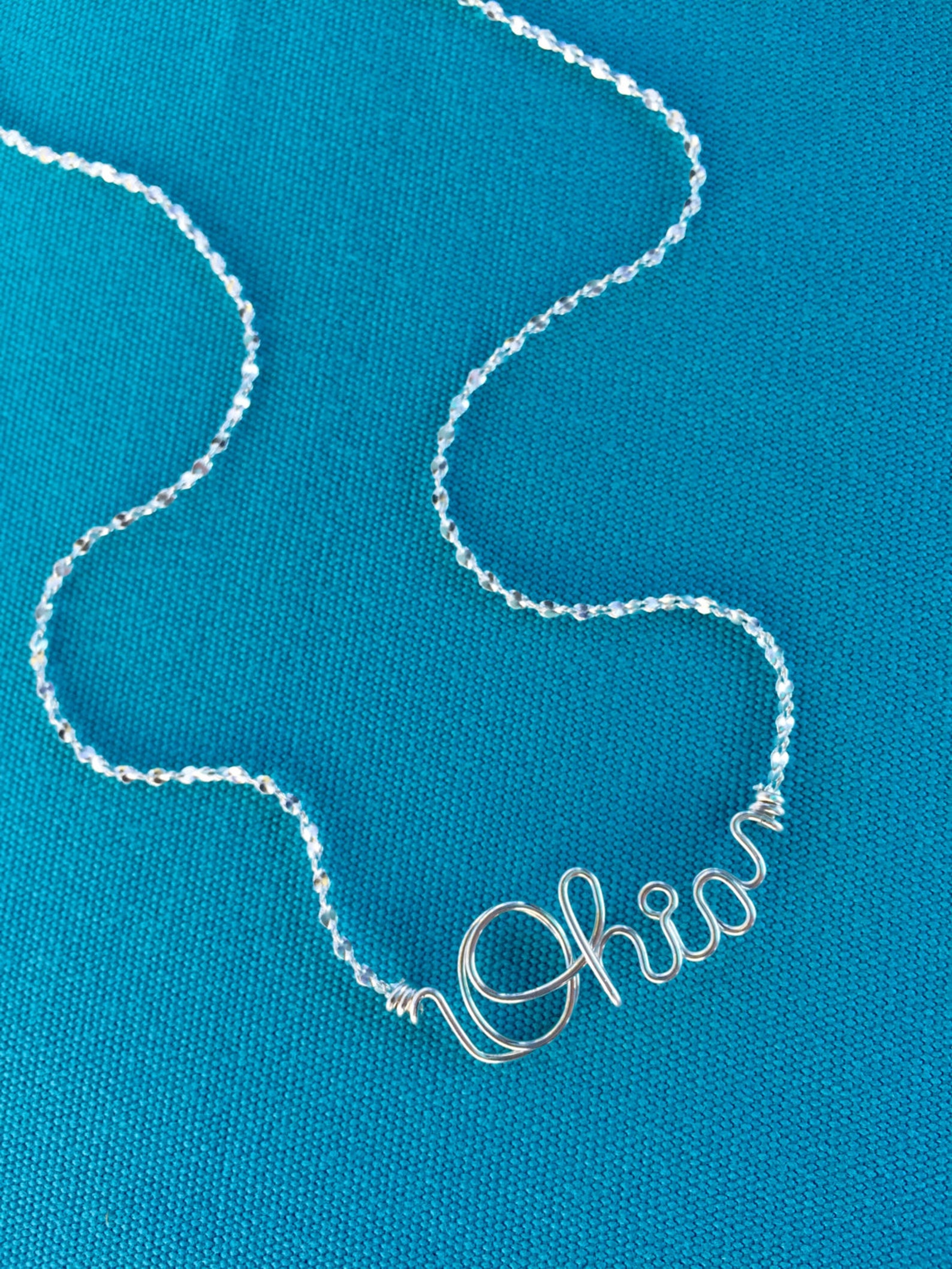 Script Ohio Necklace, Anklet or Bracelet~silver, Gold or Rose Gold Wire ...