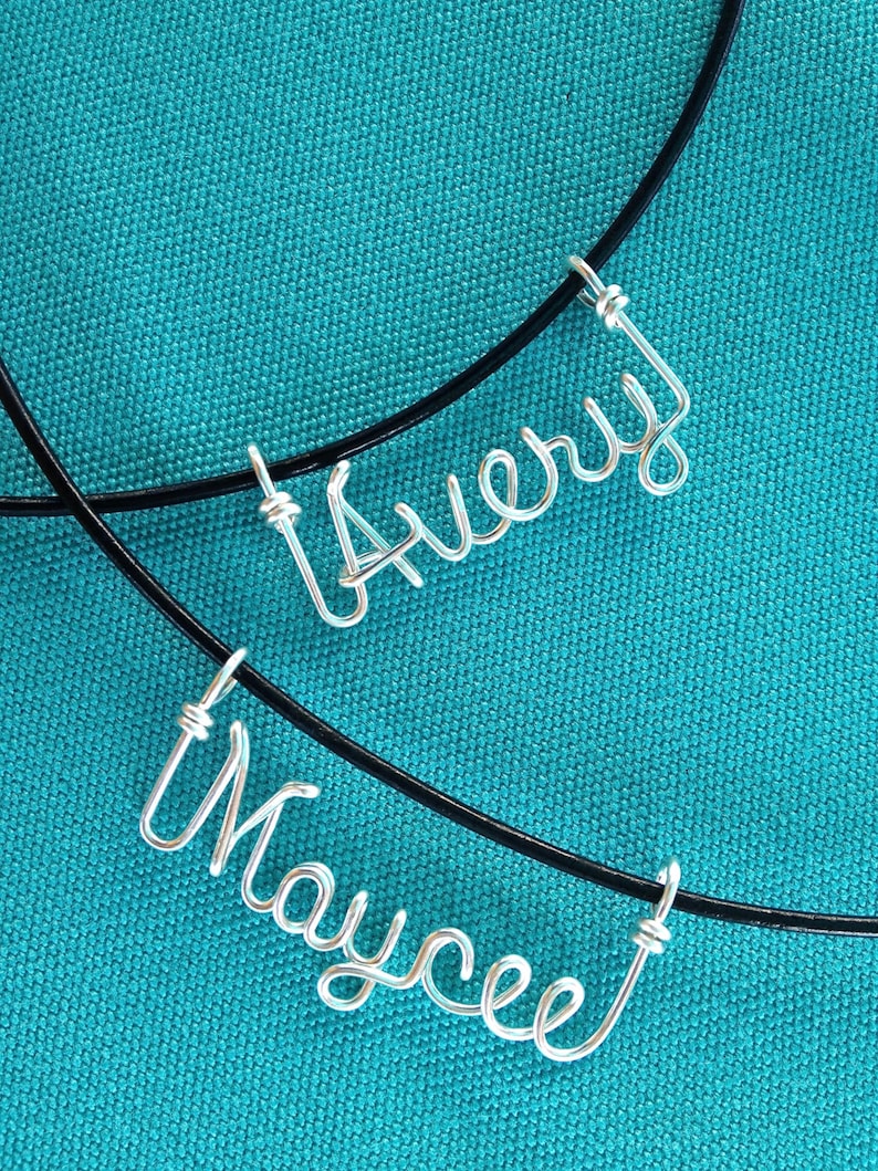 Personalized Silver Name Necklace~heart, Cross, Star, Peace Sign ...