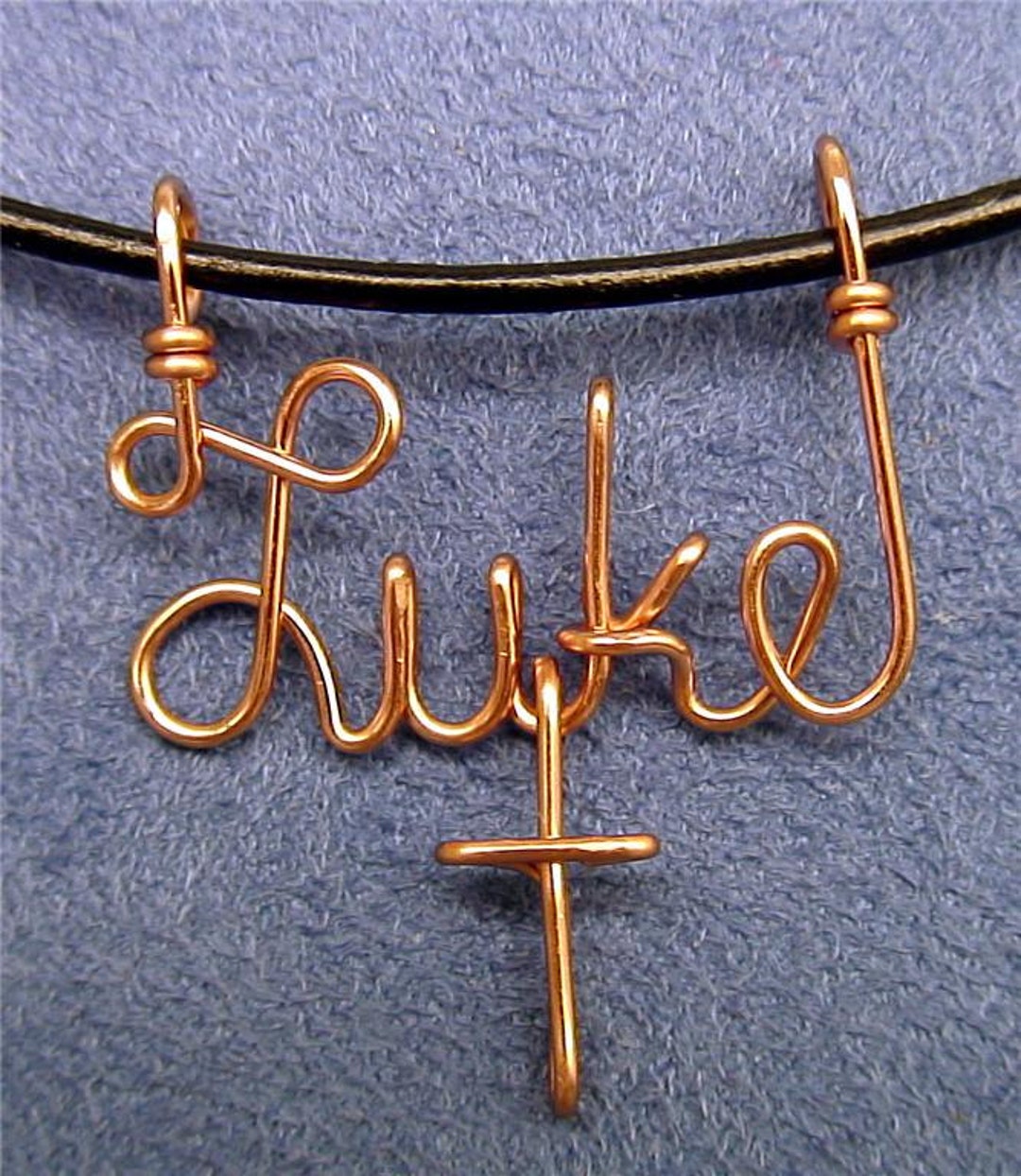 Personalized Colored Copper Wire Name Necklace With Charm/swarovski ...