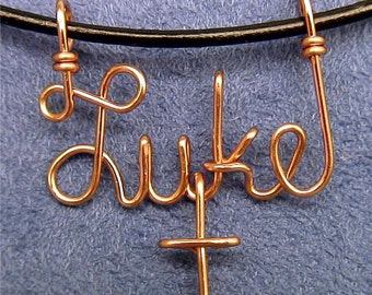 Wire Name Jewelry | Etsy
