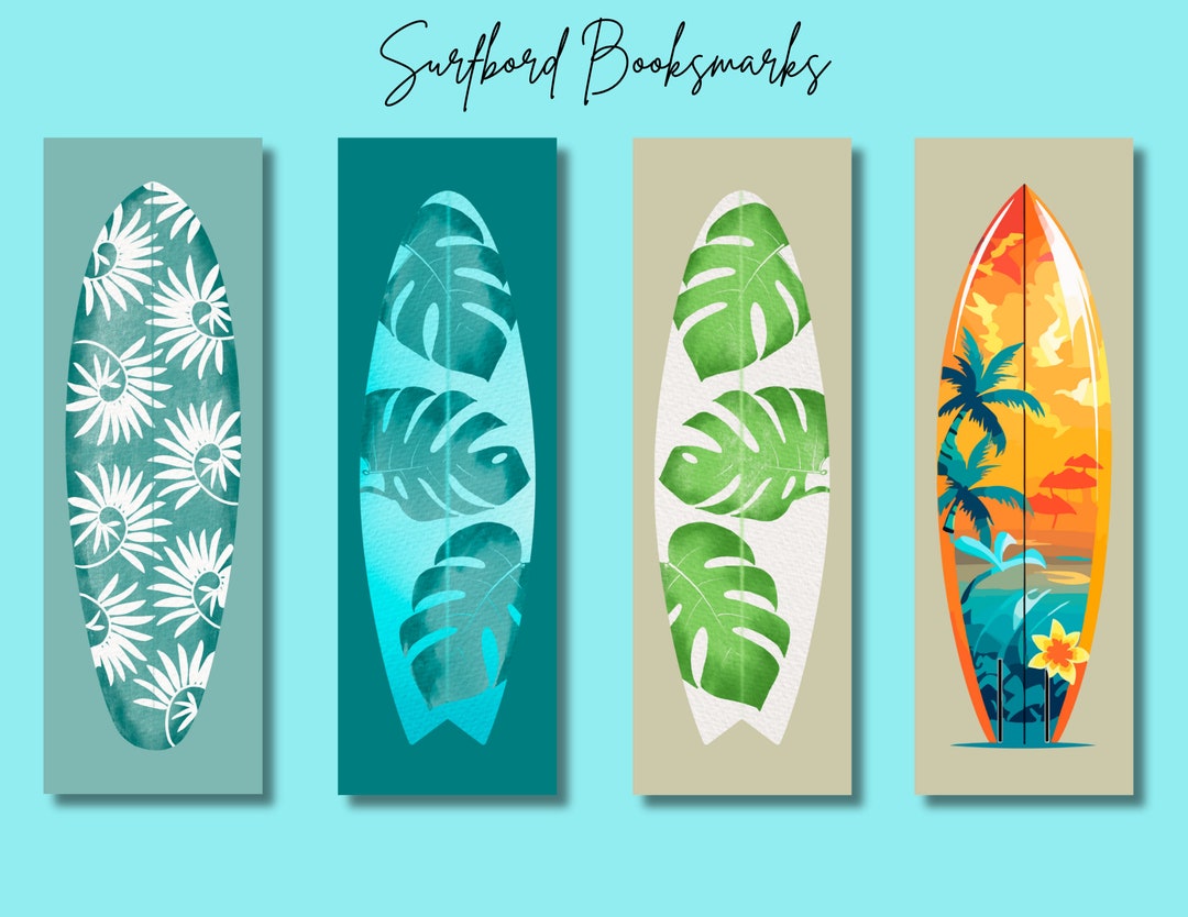 Surfboard Bookmarks digital Download - Etsy