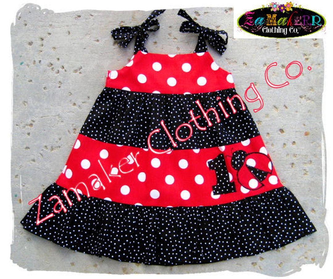 Custom Boutique Girl Lady Bug Dress Infant Toddler Baby Ladybug ...