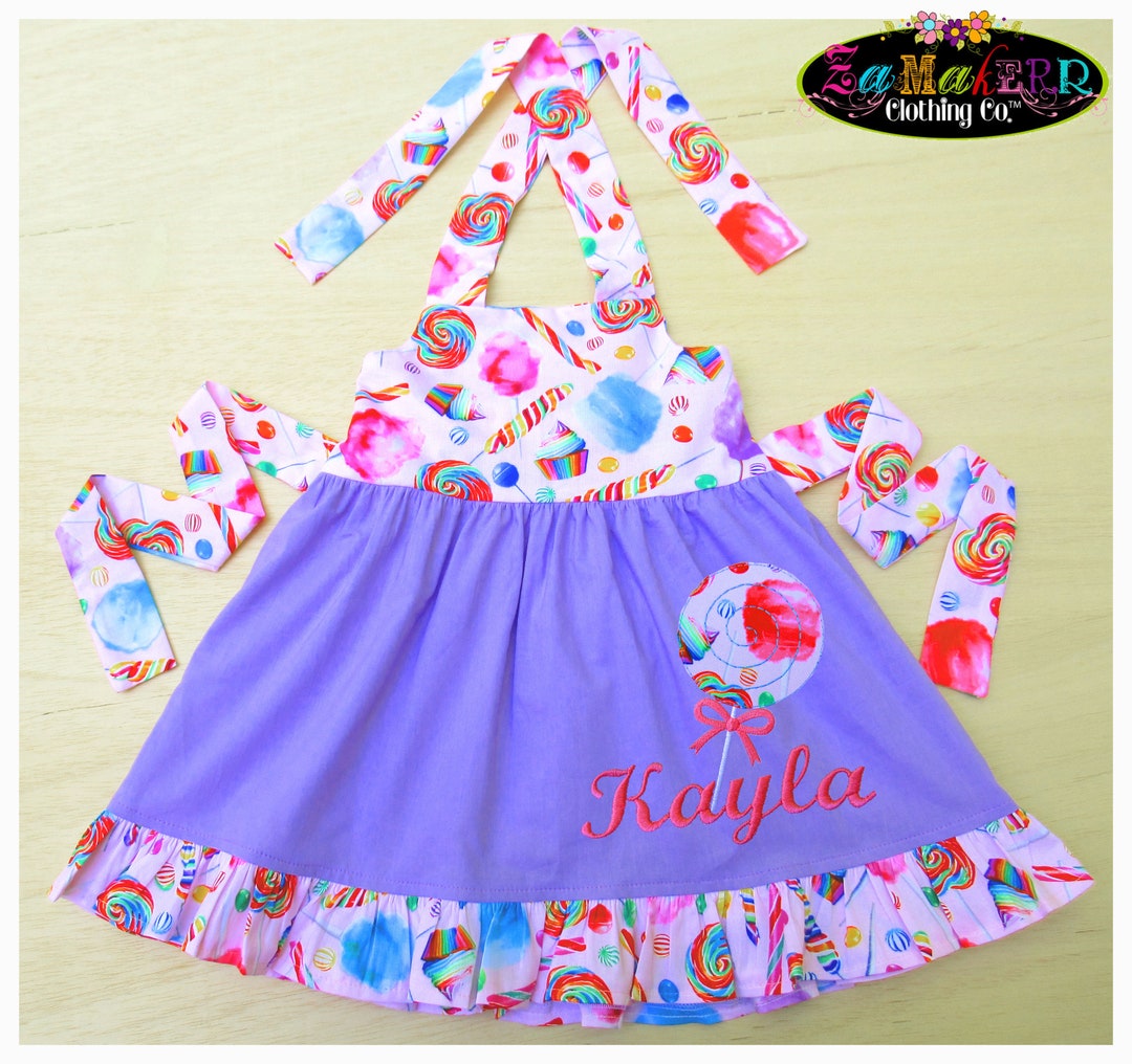 Personalized Girl Dress / Girl Lollipop Dress / Sweet One Birthday ...