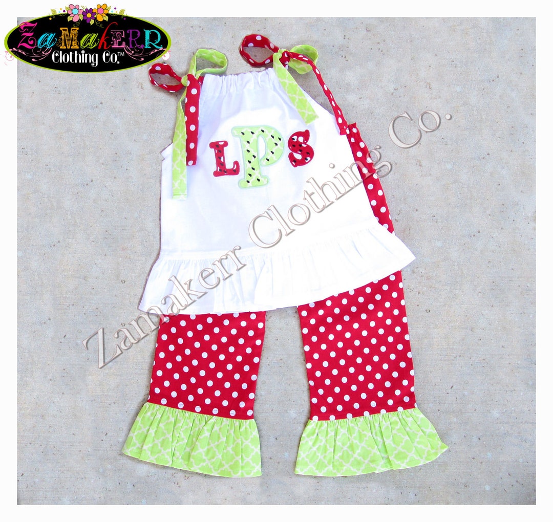 Girl Watermelon Outfit / Watermelon Birthday Outfit / Watermelon Baby ...