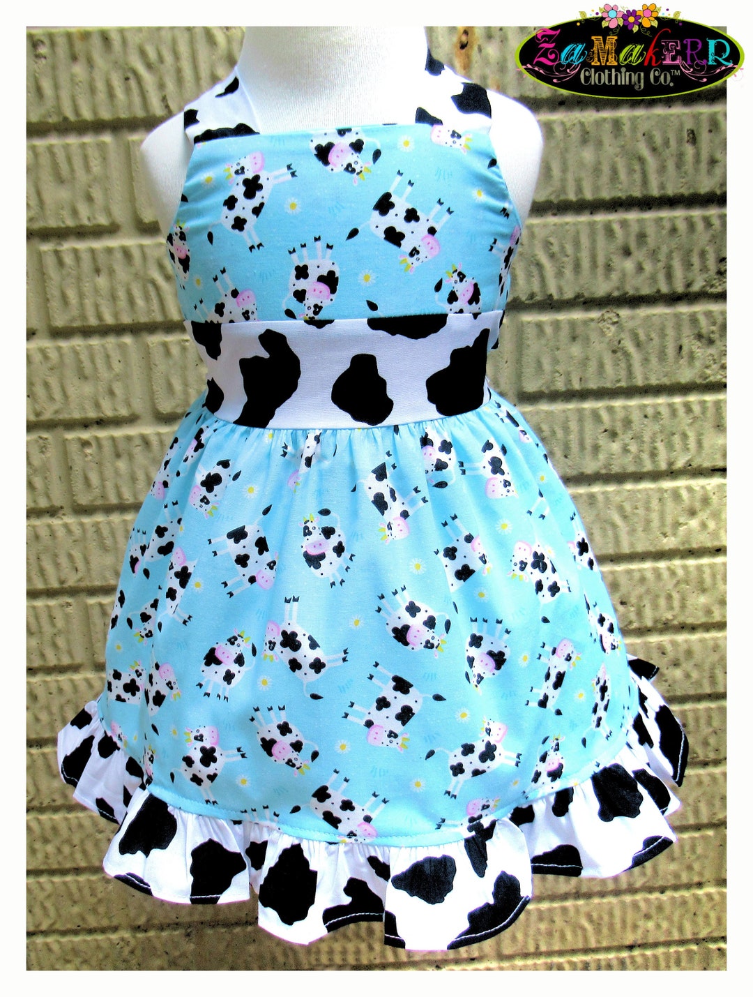 Cow 1st Birthday Girl, Girl Birthday Dress, Girl Farm Birthday, Girl ...