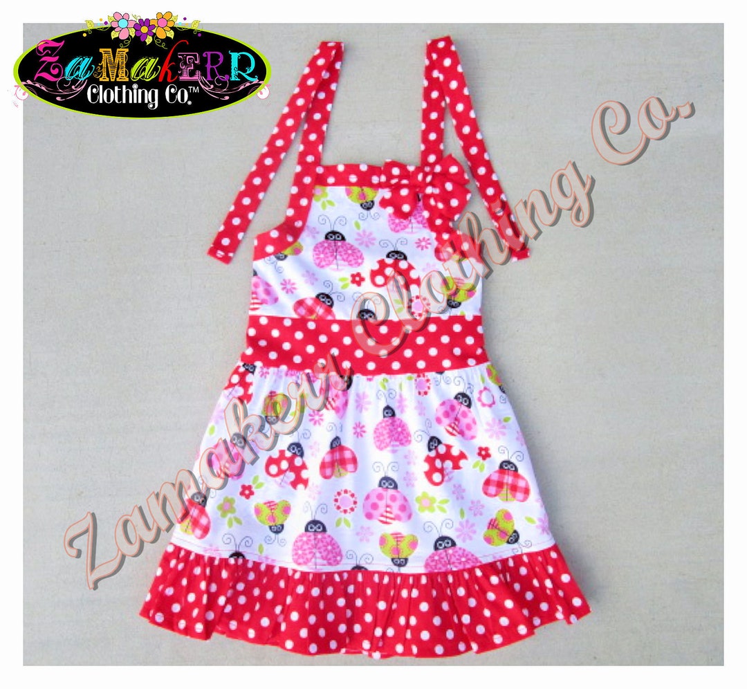 Girl Lady Bug Dress / Toddler Girl Dress / Dresses for Girls / Girls ...