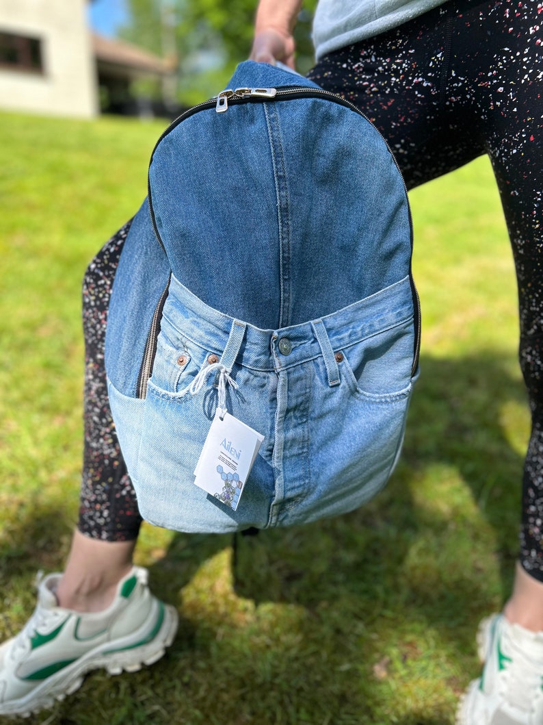 Upcycled Backpack | Travel Bag | Yoga | Study Bag | Gift | Weekend Bag ...