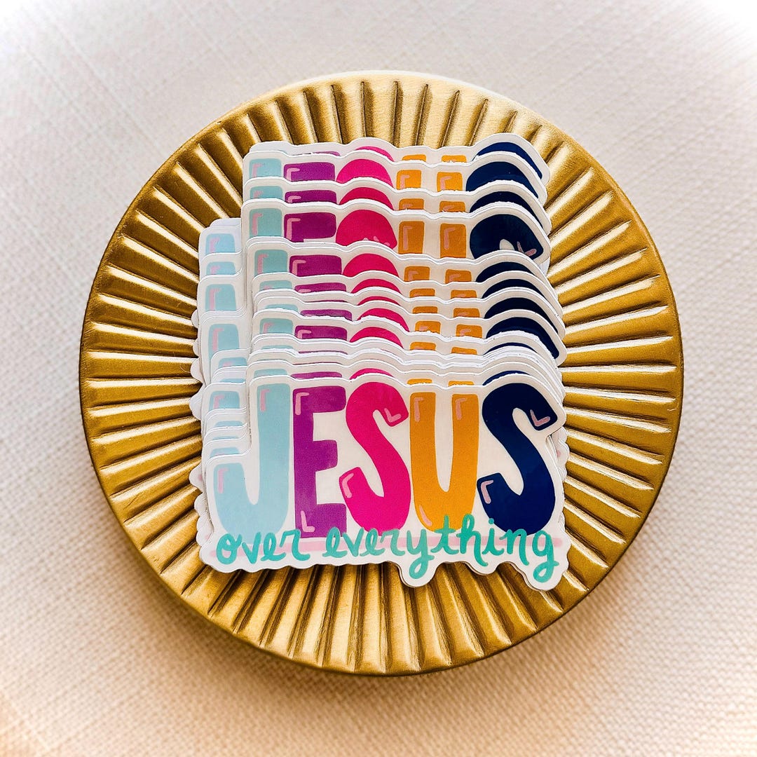 Jesus Over Everything 3x3 Vinyl Sticker - Etsy