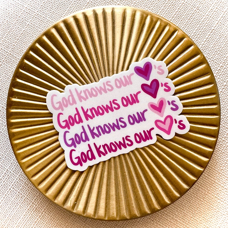 God Knows Our Hearts 2x3 Vinyl Sticker - Etsy