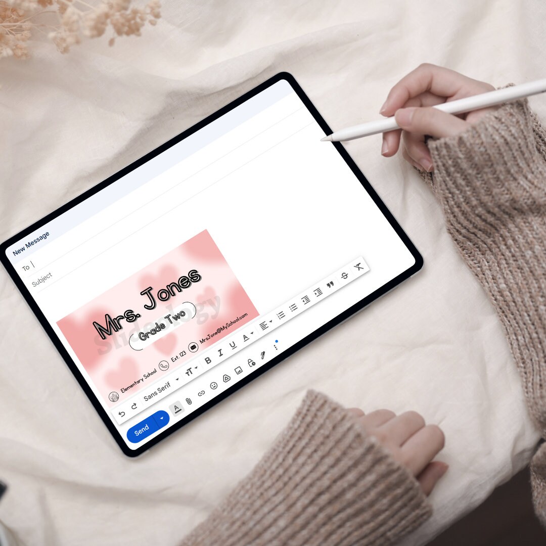 Email Signature Template for Teachers | Y2k | Email Signature Bundle ...