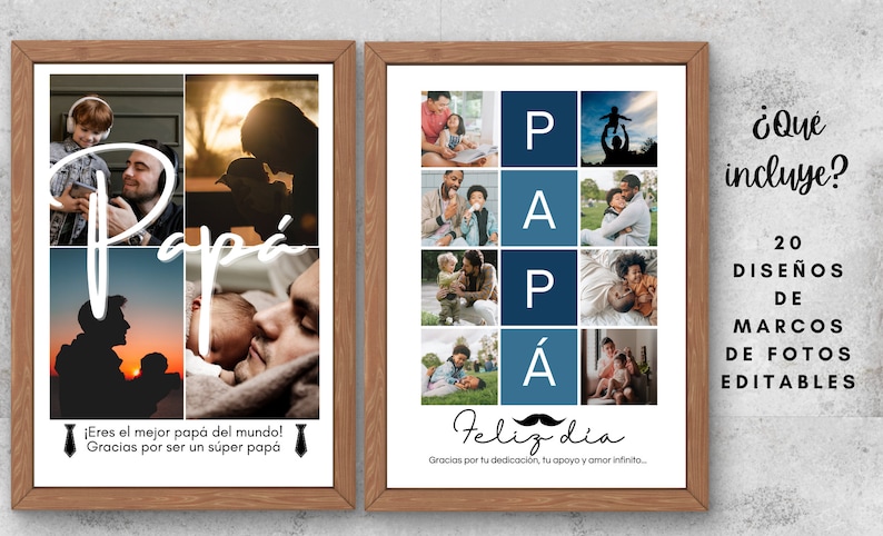 Plantillas editables Feliz día Papá, editable e imprimible, regalo ...