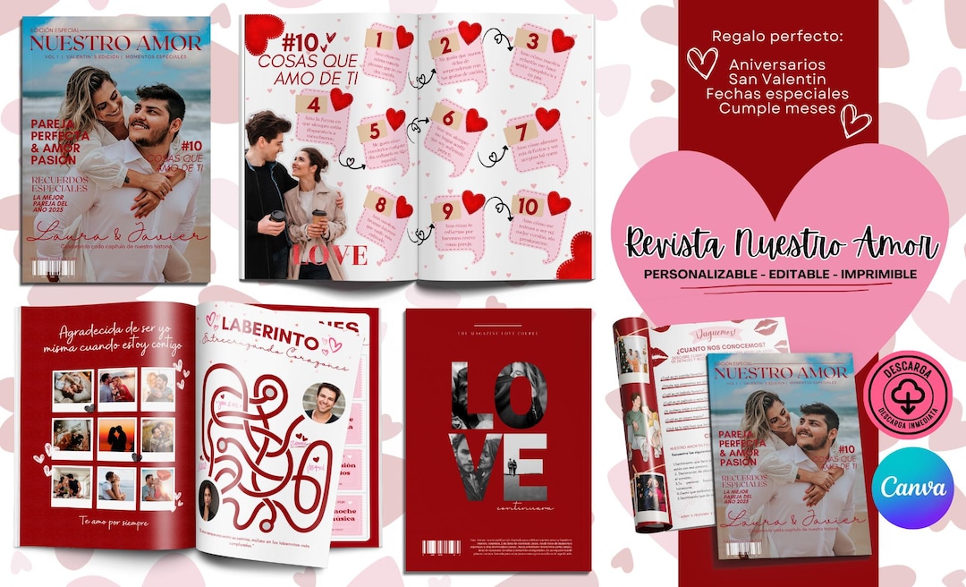 Revista para parejas, Regalo de San Valentín, Regalo de pareja ...